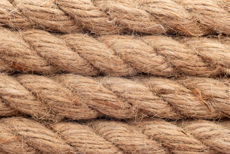 Jute Rope is Wound on a Plastic Spool on a White Background. Rope ...