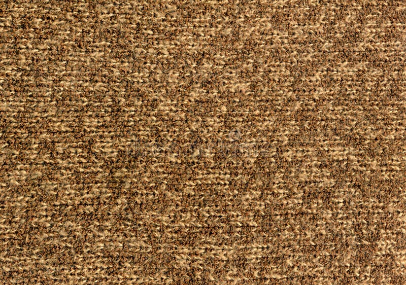 Texture of the Knitted Fabric Consists of Light Brown and Brown Threads ...