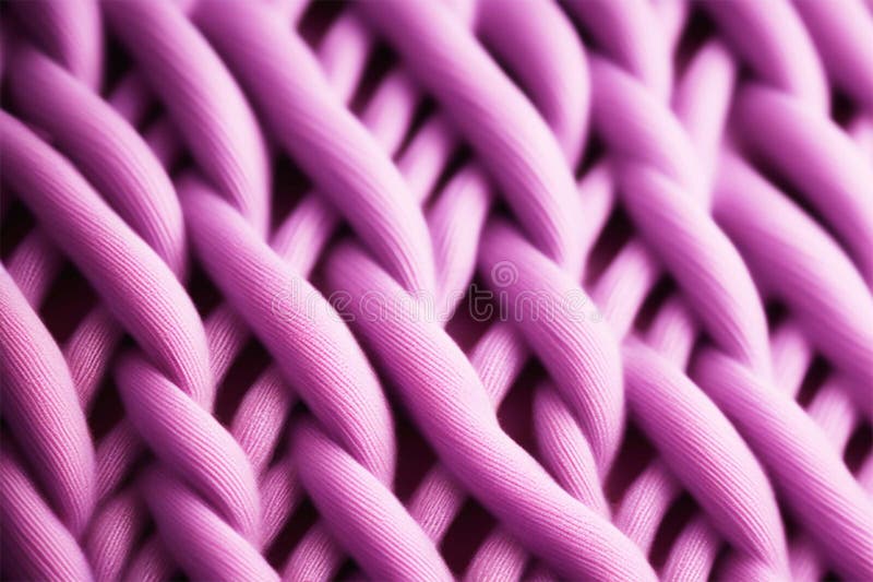 Pink Purple Knitted Knitted Pattern. Large Volume Loops. Knitted ...