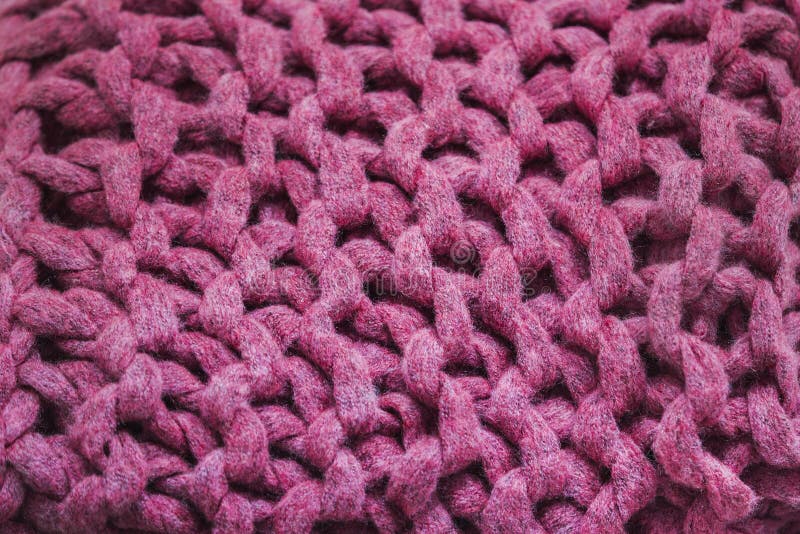 Texture of Knitted Pink Wool Fabric, Large Loop Stock Image - Image of ...