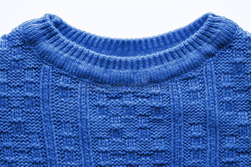 The Texture of a Knitted Sweater. Blue Pattern Stock Image - Image of ...