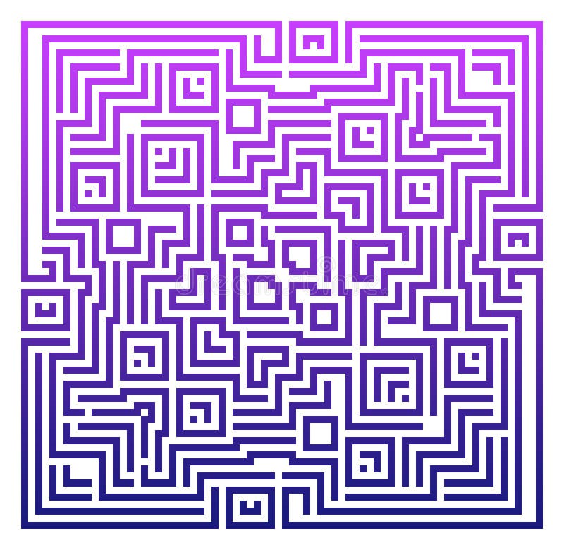 Texture of Labyrinth on a White Background Stock Illustration ...