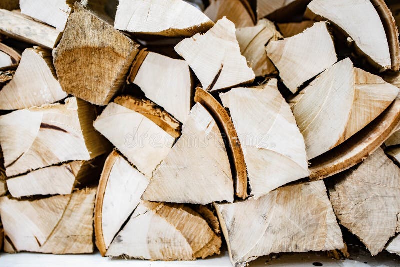 Texture from a Large Number of Split Logs. Bright Clean Wood for ...