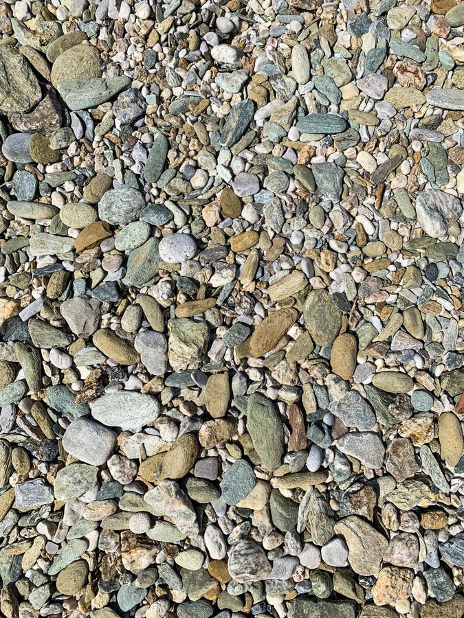Texture. Large Rough Pebbles on a Beach or Mountain Road. Stock Photo ...