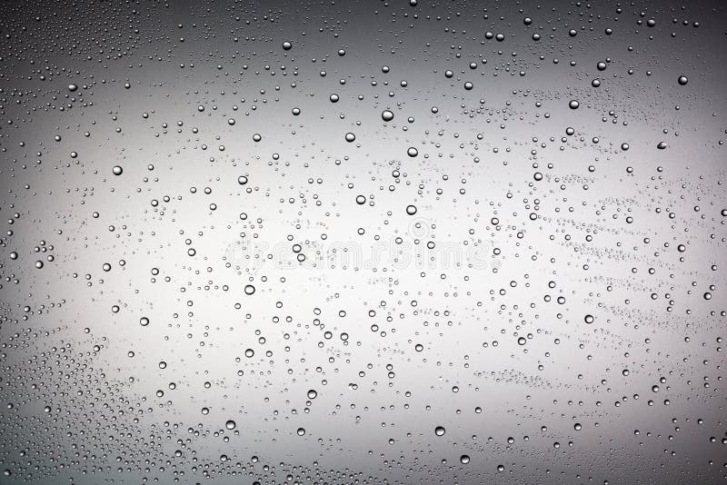 Texture of Large and Small Drops of Water on a Matte Surface Stock ...