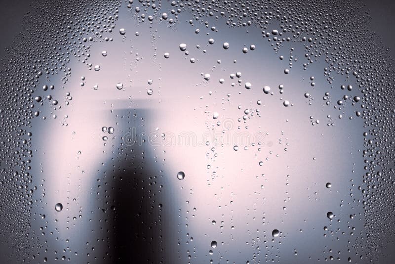 Texture of Large and Small Drops of Water on a Matte Surface Stock ...