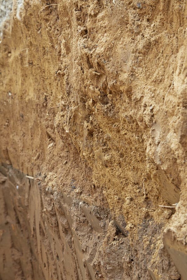 Texture Layered soil stock photo. Image of orange, color - 89844920