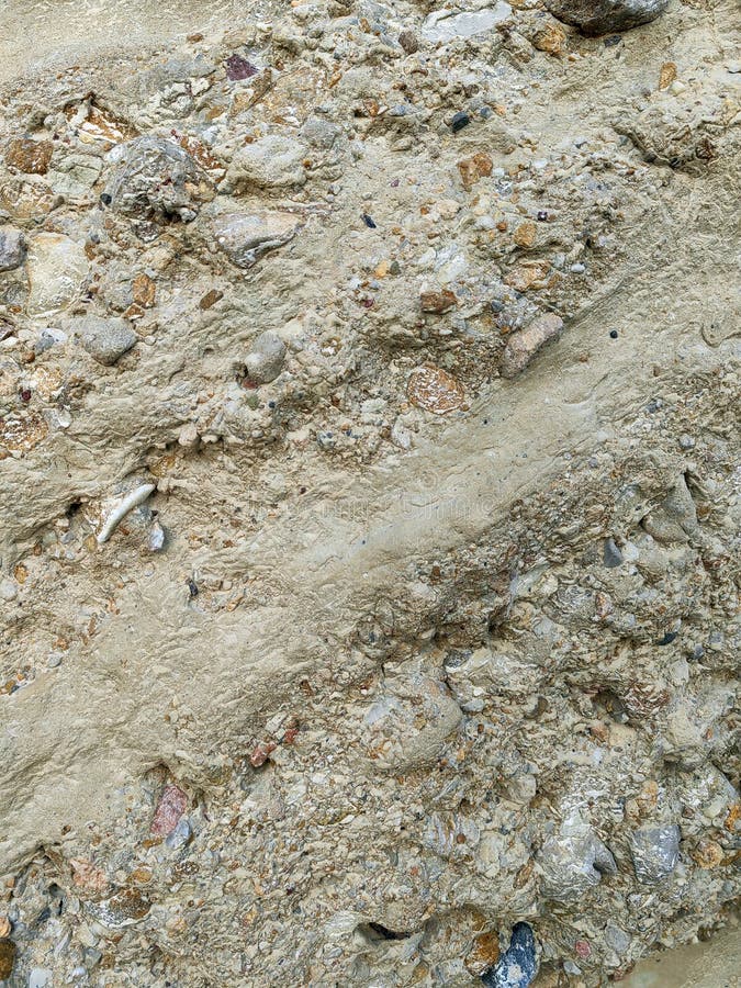 Texture Layers of Earth. the Curb Erosion from Storms. To Indicate the ...