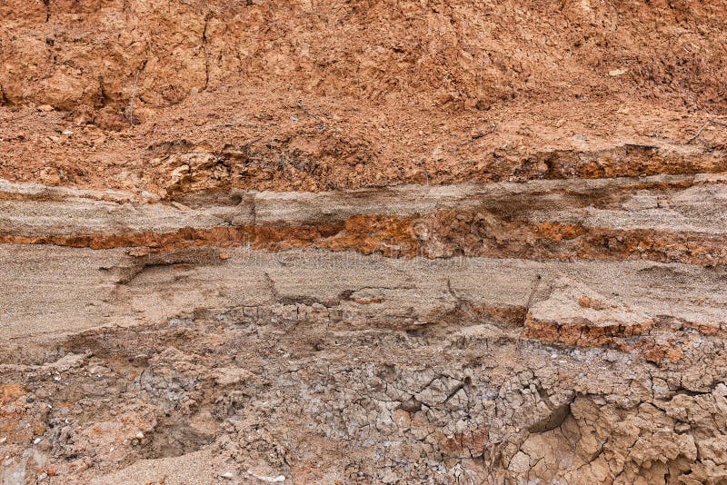 Side View of Earth Soil with Different Layers Stock Image - Image of ...