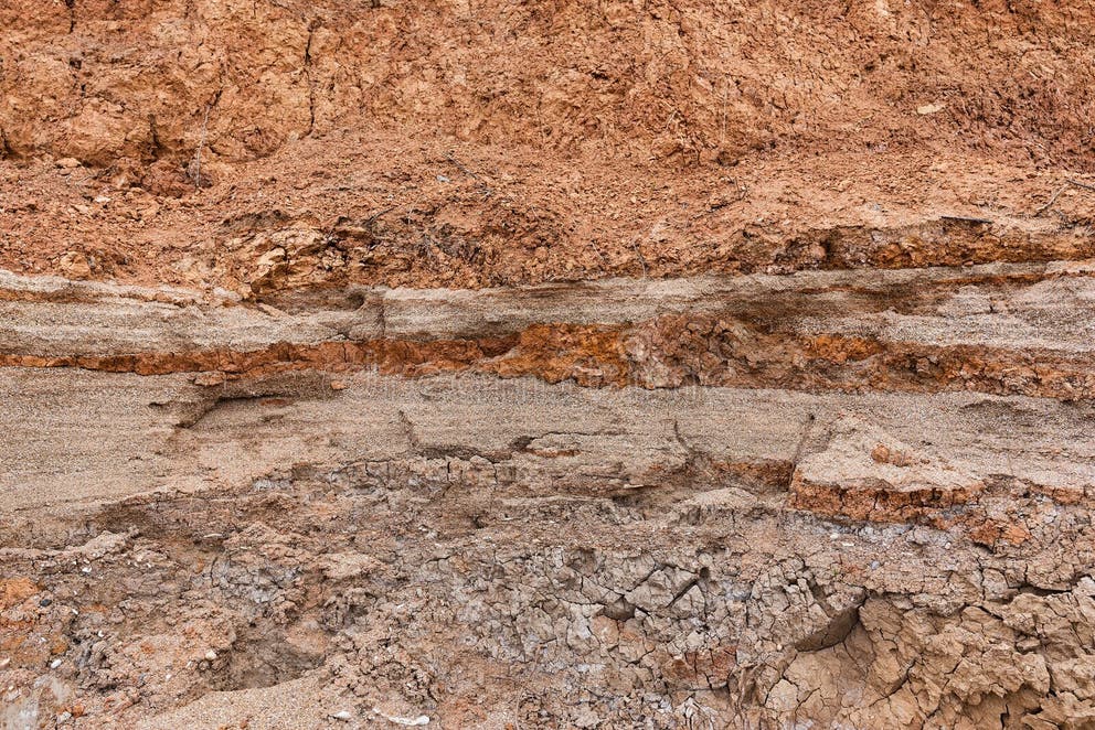 Side View of Earth Soil with Different Layers Stock Image - Image of ...