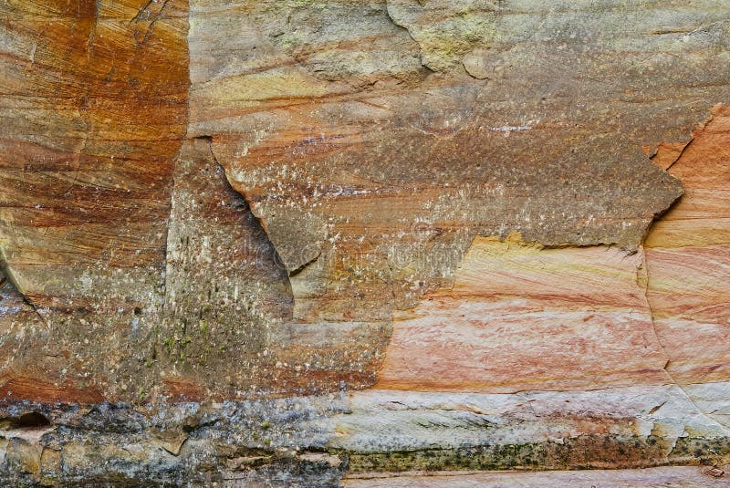 The Texture of the Layers of Sandy Rocks. Layers of Sand Deposits ...