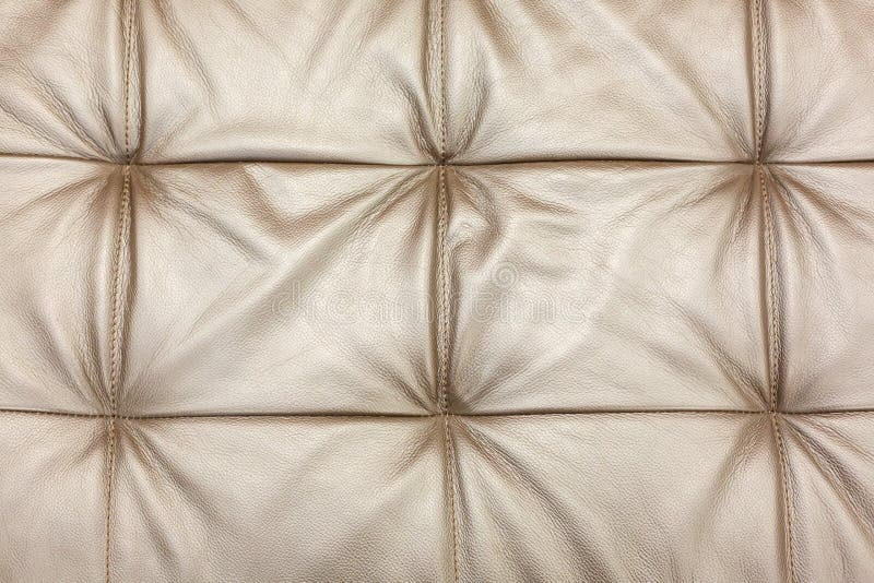 Texture Beige Leather Sofa Upholstery. Stock Photo - Image of gold ...