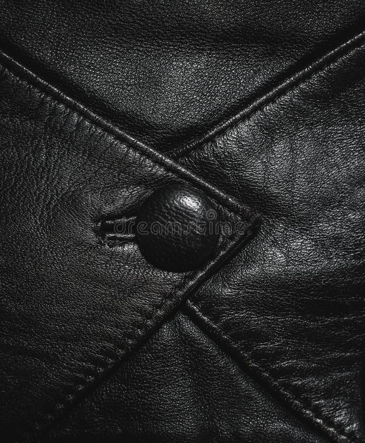 Leather jacket with button stock image. Image of clothes - 112378415