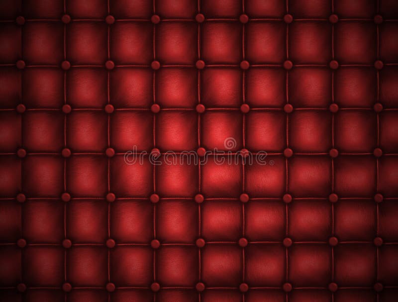 Texture Leather Quilted a Sofa. Red Color Stock Illustration ...
