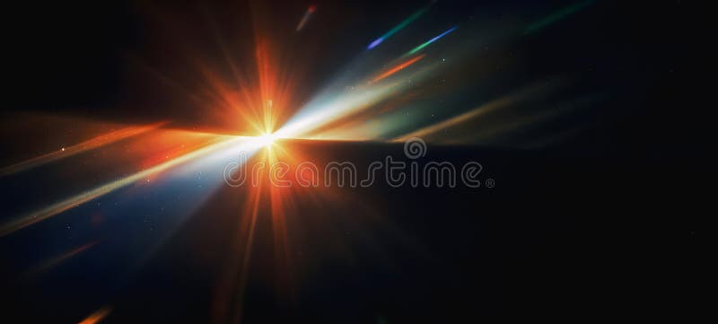 Texture of Lens Flare on Black Background Stock Photo - Image of flare ...