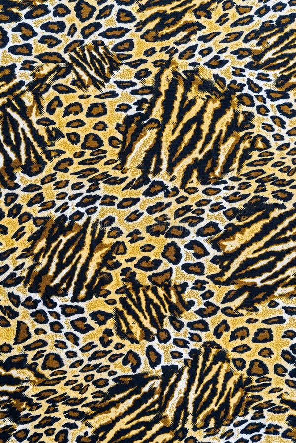 Texture of Close Up Print Fabric Stripes Leopard Stock Photo - Image of ...