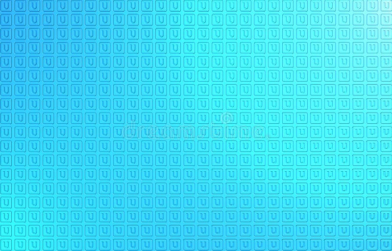 Texture with Letter U in Beveled Square, Background, Imaginative ...