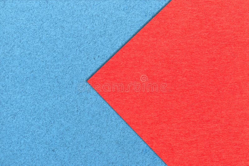 Texture of Light Blue and Red Paper Background, Half Two Colors, Macro ...