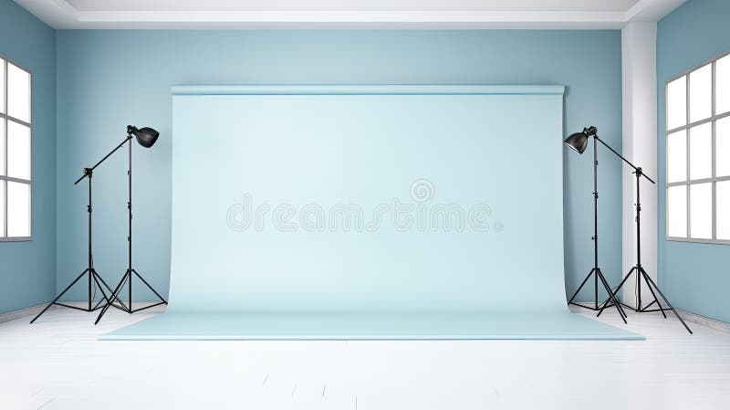 Texture Light Blue Studio Background Stock Illustration - Illustration ...