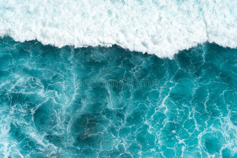 Raging Blue Waves of the Ocean Run and Break Stock Image - Image of ...