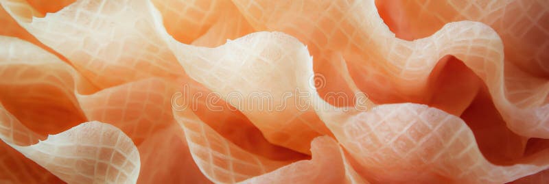 Texture of Light Brown Cone Wafer Showcasing Intricate Grids and a ...