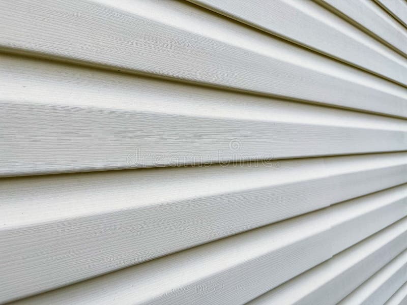 Texture of Light-colored Vinyl Siding on a House Facade, Close-up with ...