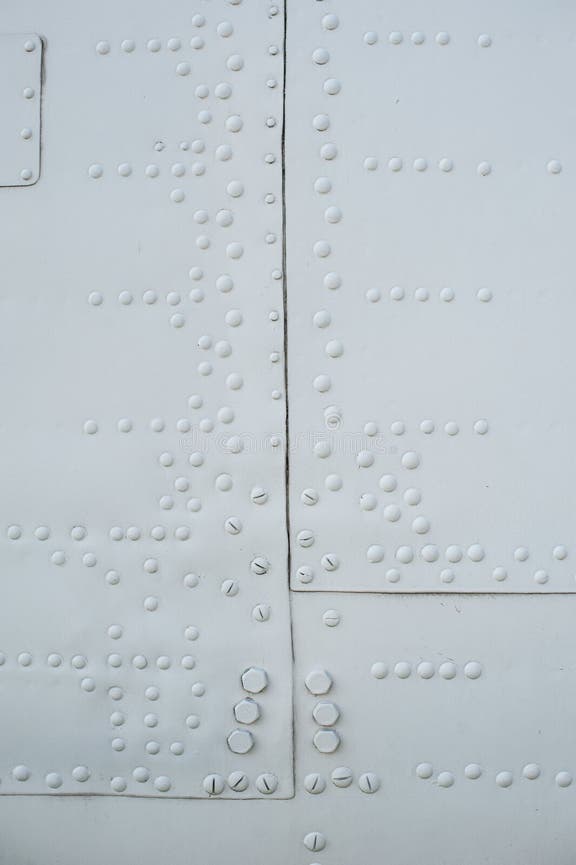 Texture Light Skin of the Aircraft with Rivets Stock Photo - Image of ...