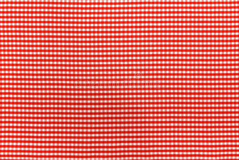 The Texture of Linen Fabric in a Large Cell of Red and White. Scottish ...