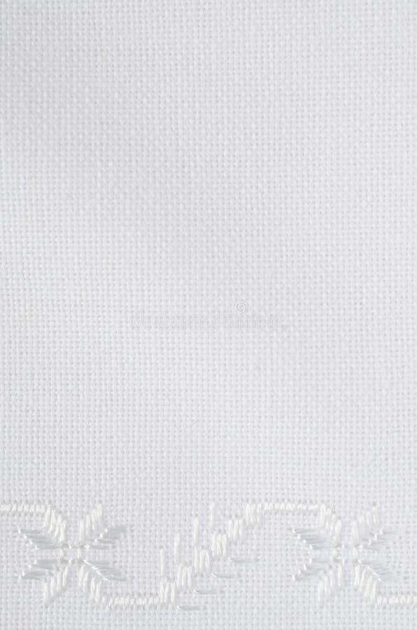 Texture of White Canvas with Slavic Embroidery. Stock Photo - Image of ...