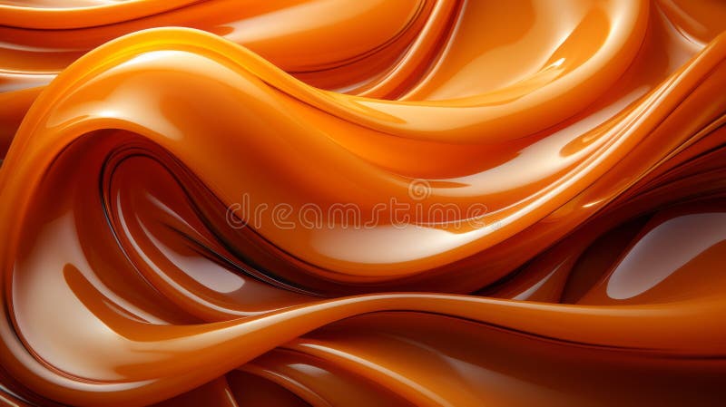 Texture of Liquid Caramel. Generative AI. Stock Illustration ...