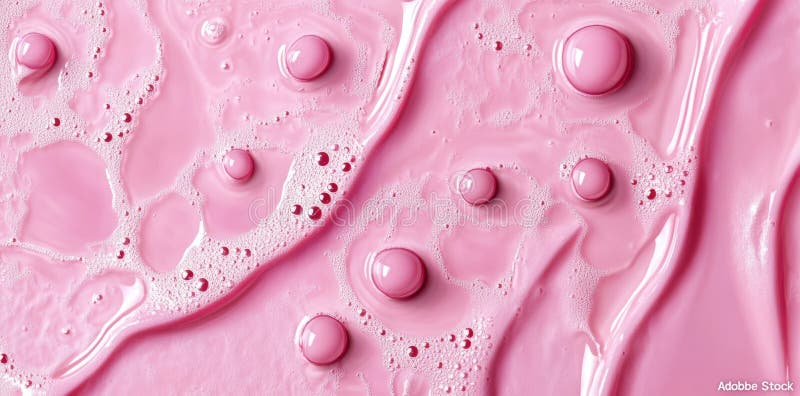 The Texture of a Lively Pink Liquid, Skillfully Spread on a Sleek ...