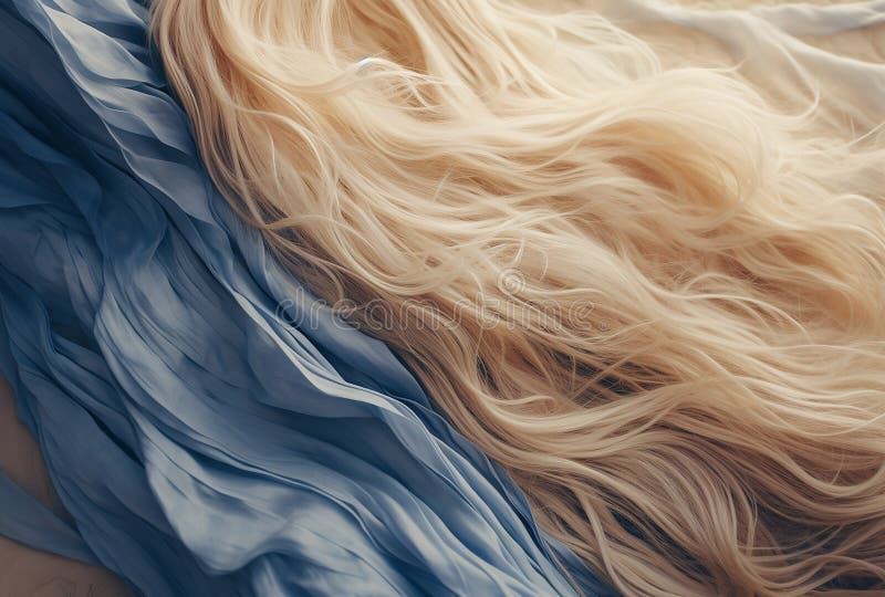 Texture of Long Hair in Bright Tones, Generated in AI Stock Photo ...