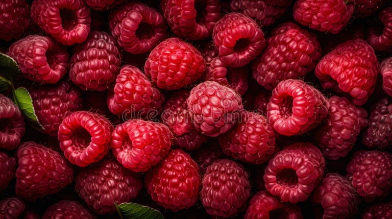 Texture with Lots of Ripe Raspberries. Stock Illustration ...