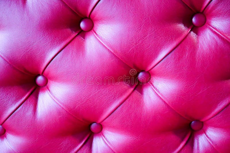 Texture of a Luxurious, Bright, Beautiful, Pink, Stitched Leather Sofa ...