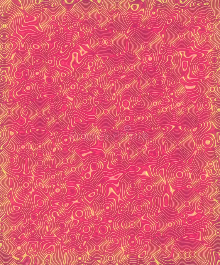 Foil Texture Made of Embossed Rings with Bloom Effect, Fiery Shades, 3D ...