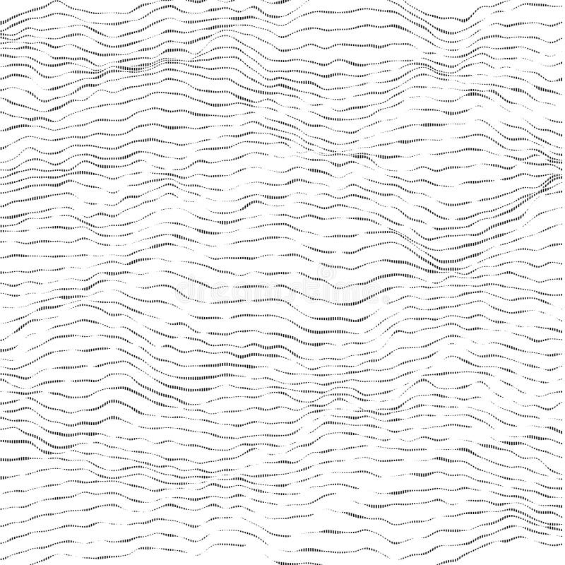 Texture Made of Wavy Line with Variable Width. Vector Line Noise Stock ...