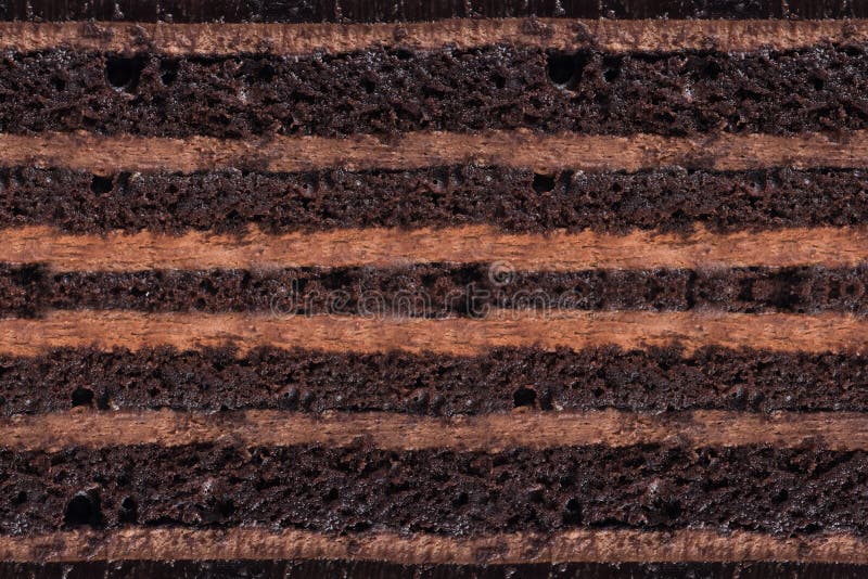 Texture of Many Layers Chocolate Cake Stock Image - Image of cream ...