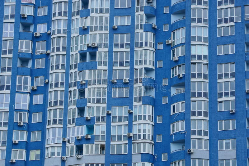 Texture of Many Windows on the Wall of a Tall Building Stock Image ...