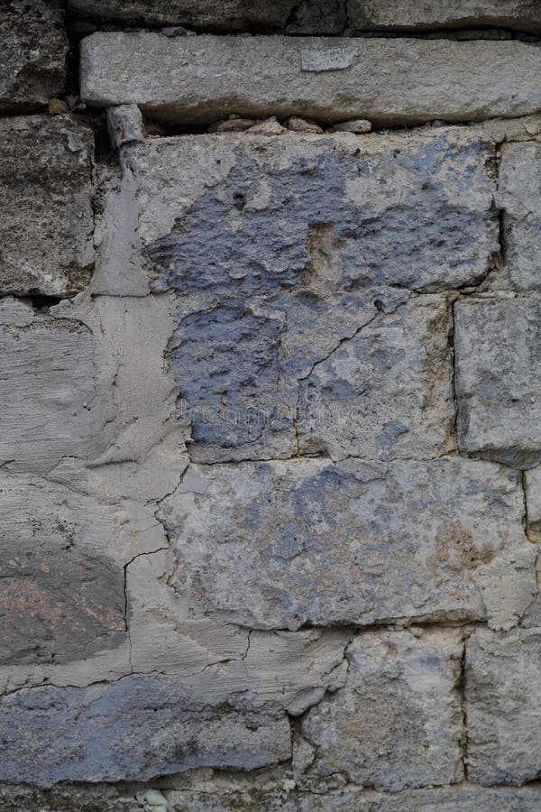 Texture. Masonry. Fragment of the Ancient Wall. Vertical. Stock Image ...