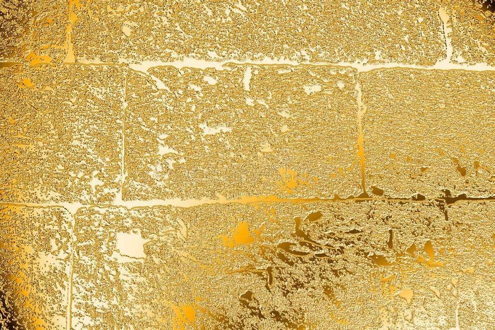 The Texture of Masonry, Painted in Gold Stock Photo - Image of jewelry ...