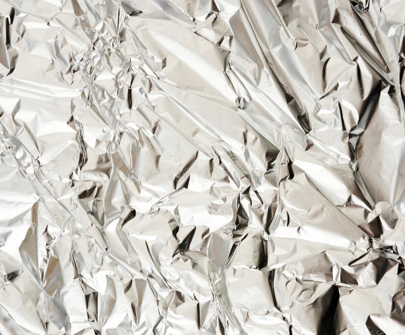 Texture of Matte Crumpled Piece of Foil, Food and Objects Packaging ...
