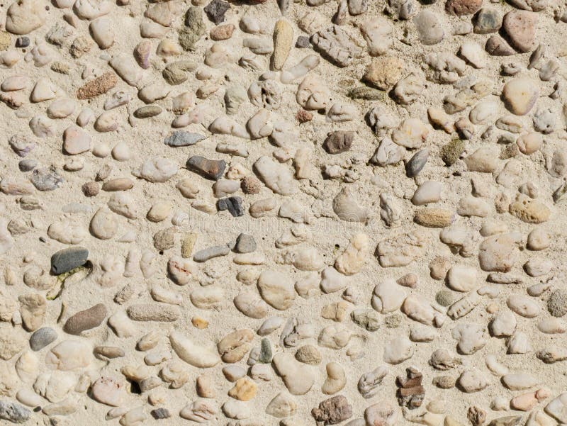 The Texture of the Medium Pebbles is Beige. Stock Photo - Image of ...