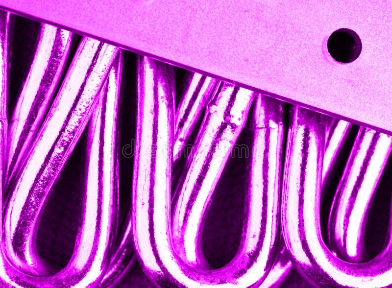 The Texture of the Metal Chain and Plate. Pink Color Stock Image ...