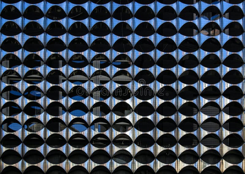 The Texture of the Metal Facade of the Building. Stock Image - Image of ...