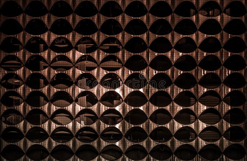 The Texture of the Metal Facade of the Building. Stock Image - Image of ...
