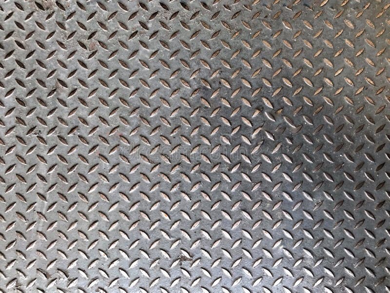 Texture of Metal Floor with Embossed Pattern. Stock Image - Image of ...
