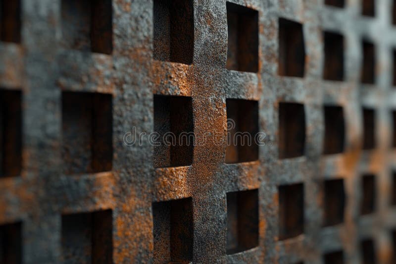 Texture of Metal Industrial Rust Pattern Grid Stock Photo - Image of ...