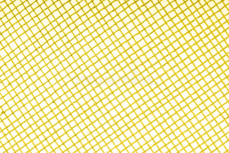 The Texture of the Metal Mesh is Light Yellow. Closeup Stock Photo ...