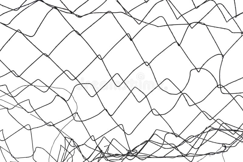 The Texture of the Metal Mesh. Torn, Destroyed, Broken Metal Mesh on a ...