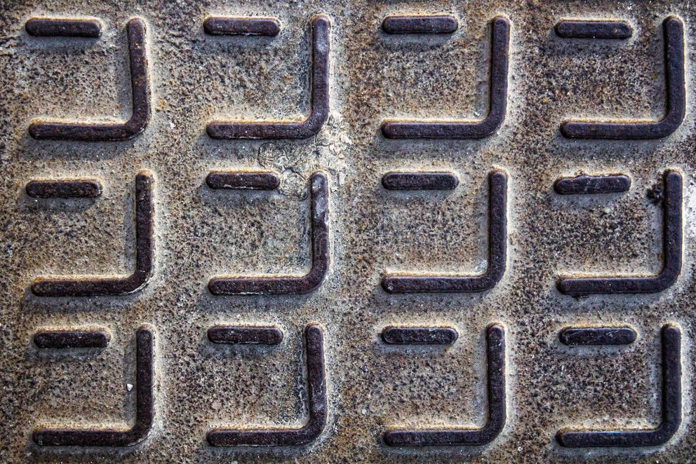 Texture of Metal Plate with Embossed Square Patterns Stock Photo ...